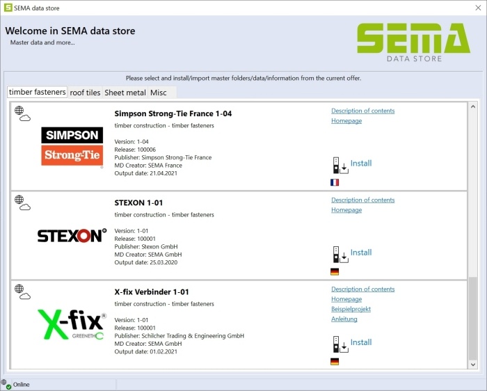 Version 21.2 - X-fix connects cross laminated timber in the SEMA program